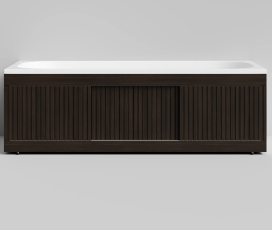 Экран под ванну "Рифленый", влагостойкий, рифленая поверхность, палисандр