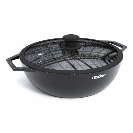 Жаровня Tesoro Посуда Tesoro Florence Induction total dark с крышкой с силиконовым ободом 4 л (TF6540tdi)