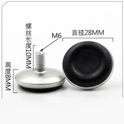 4 шт. стальные ножки для мебели, противоскользящее основание, подставка для ног стола, шкафа, регулируемая выравнивающая подлога, ножки стула, выравнивающие ножки стола M6 M8 M10 M6