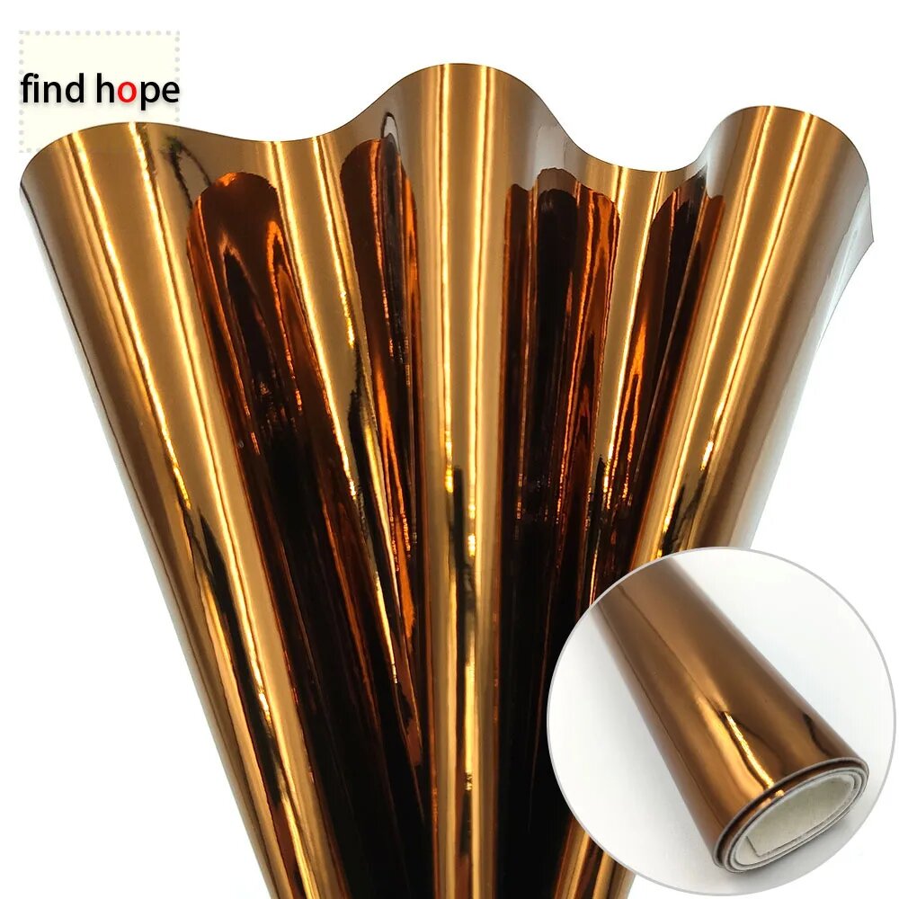 Лазерная блестящая искусственная кожа для рукоделия Коричневый