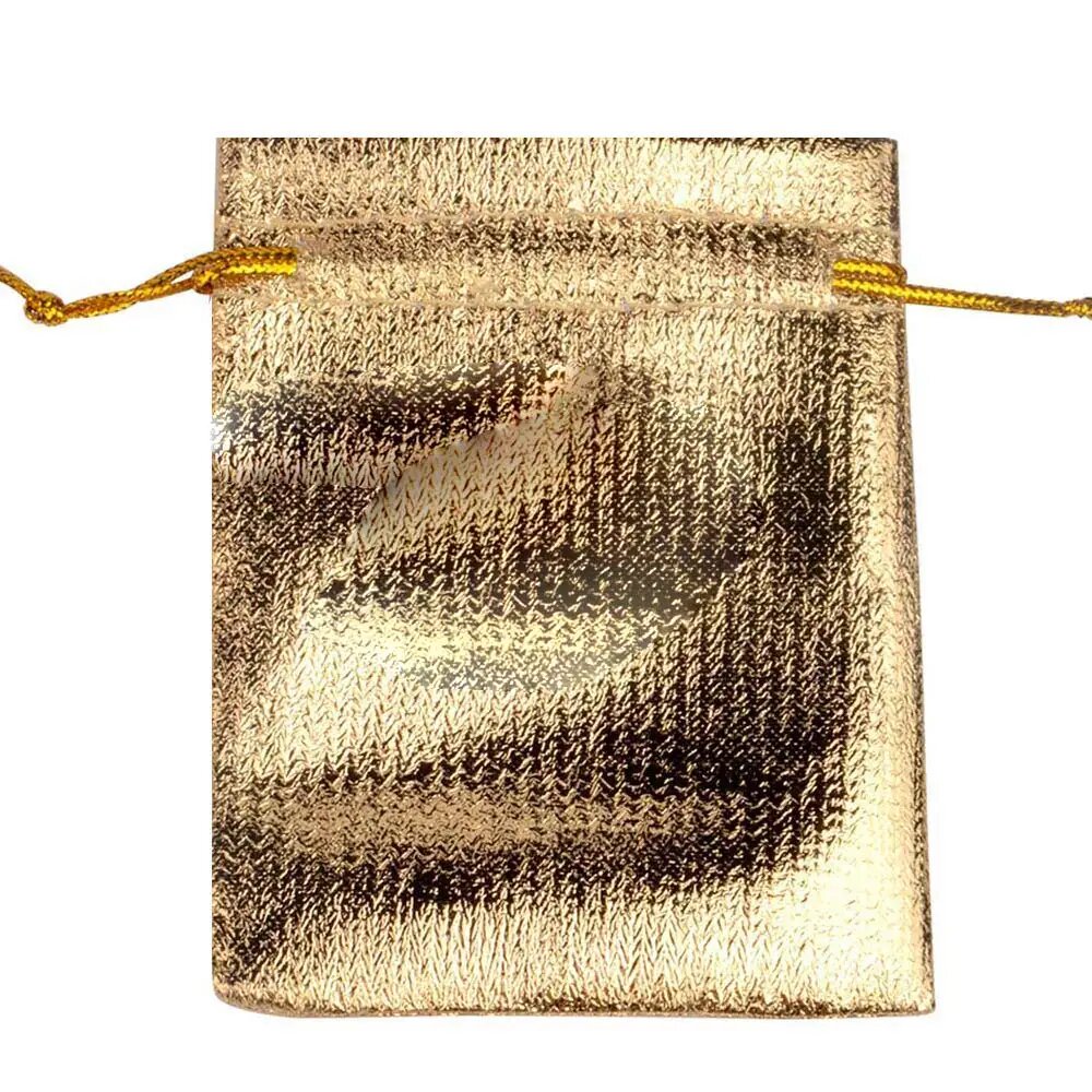 Мешочки для подарков из фольги 25/50 шт. Gold color, 50pcs, 7x9cm