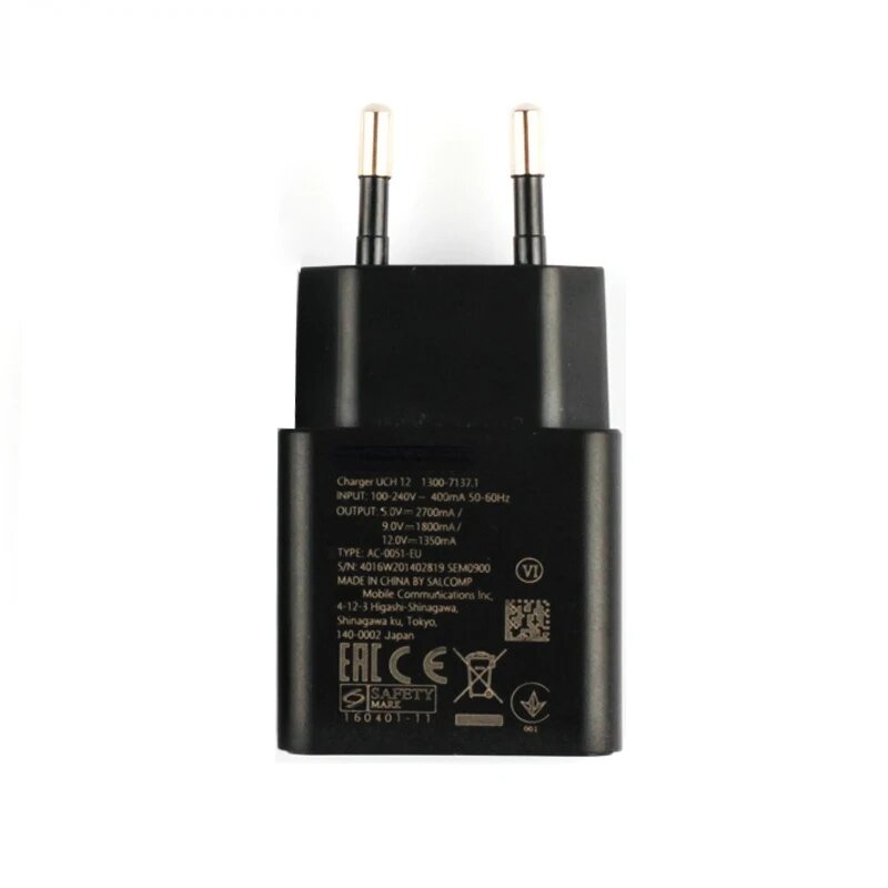 Быстродействующий адаптер, быстрое зарядное устройство для Sony Xperia XZs G8232 X Compact F5321 XA2 Ultra XZ2 XZ Premium XZP Type-C кабель