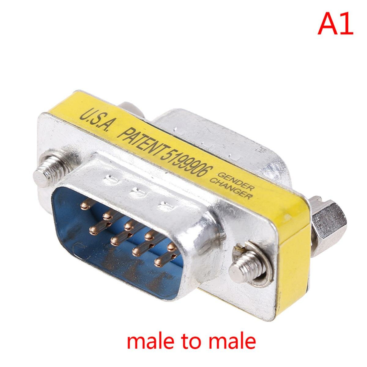Разъемы DB9 D-Sub 9pin Mini Gender Changer Adapter Последовательный разъем RS232