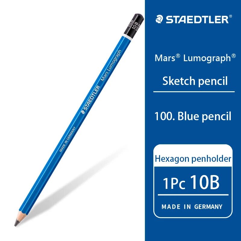 STAEDTLER 100 синий карандаш 1Pc 10B