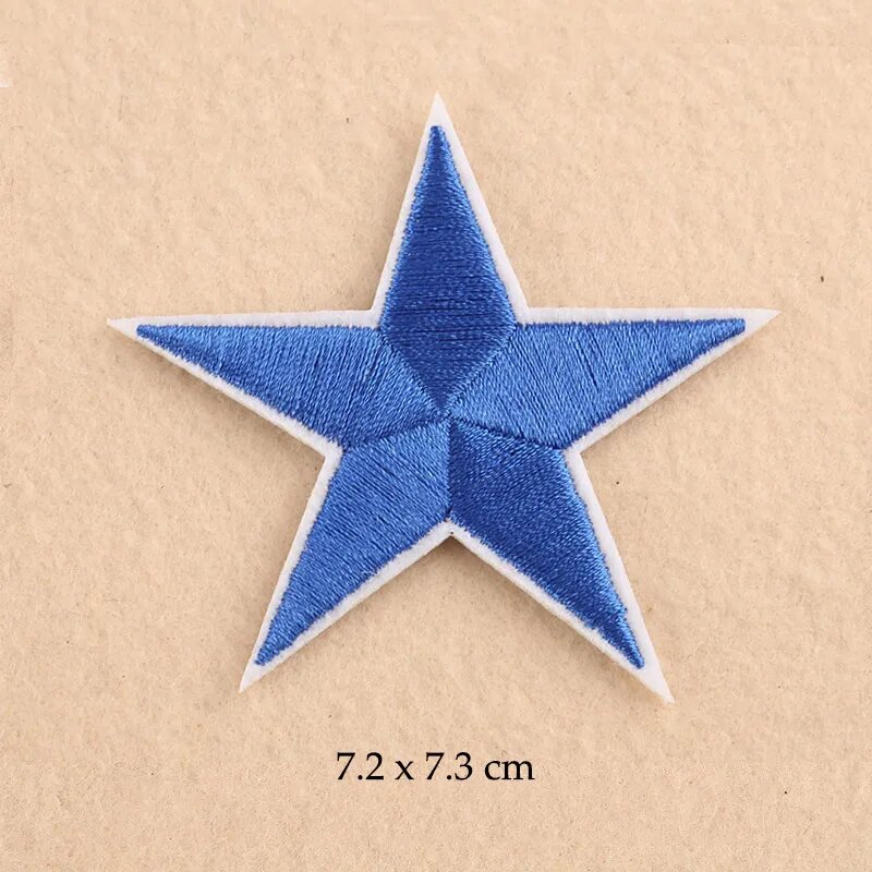 Набор из 5 аппликаций со звездами Aprille Синий, Blue L 5pc