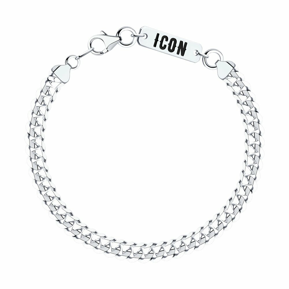 Браслет, серебро, 925 проба, родирование, эмаль