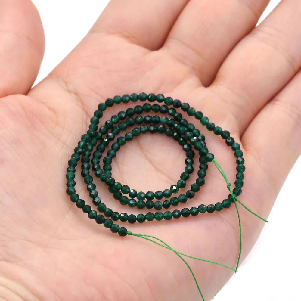 Бусины из турмалинового сапфира 2-4 мм, 125 шт. Изумрудный, 2mm, Green Spinel