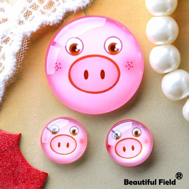 Кабошоны стеклянные JiangXuan, круглые 25mm 3pcs