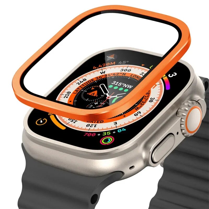 Закаленное стекло для Apple Watch Ultra 49 мм PEO For Apple ultra, Orange 5