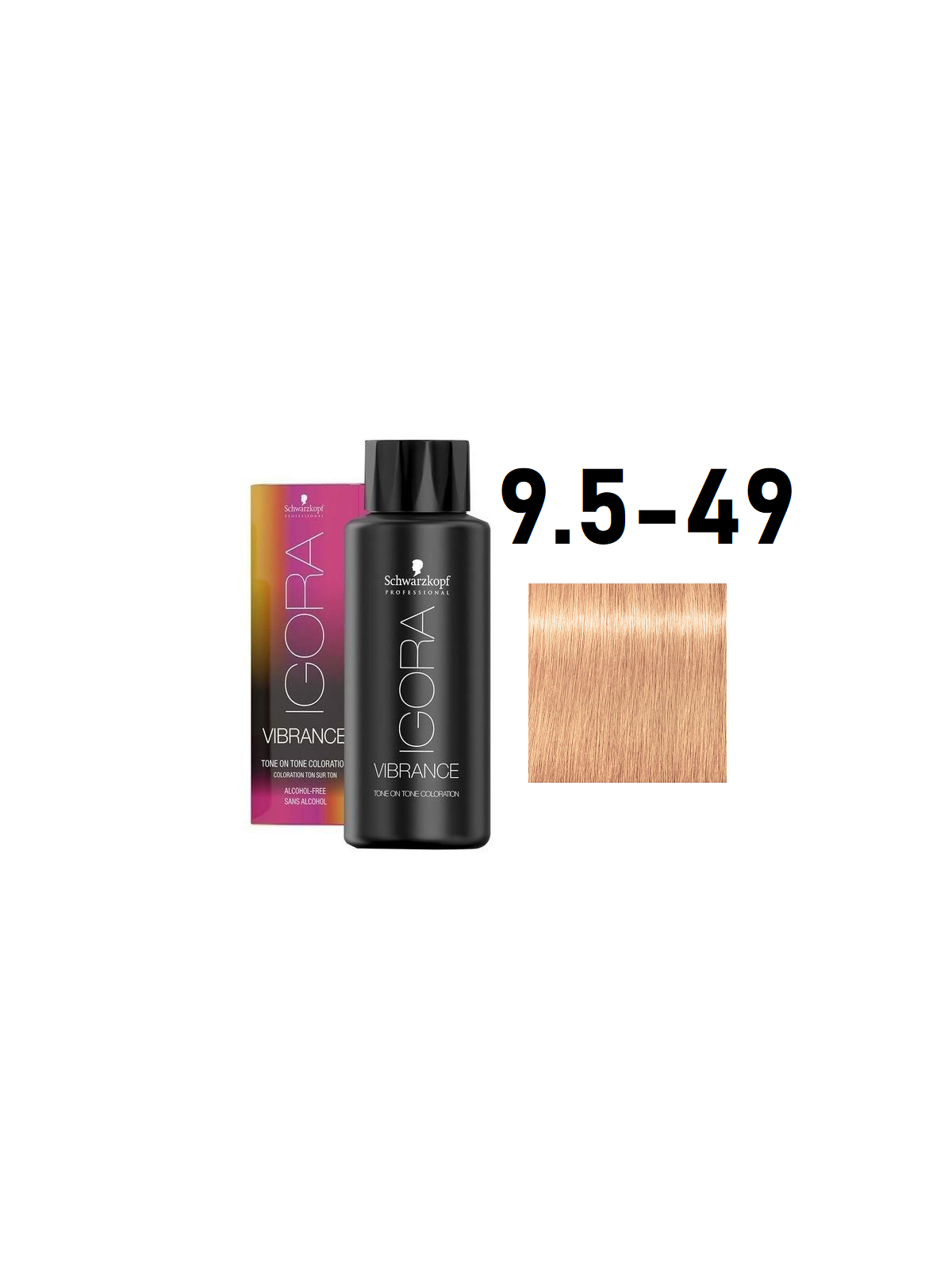 Schwarzkopf Professional Schwarzkopf Igora Vibrance 9,5-49 - Краситель тон-в-тон светлый блонд пастельный бежевый фиолетовый 60 мл