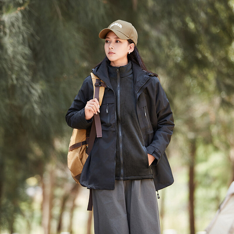 Куртка-двойка "три в одном" JDWZ2606, женская, XL, черный