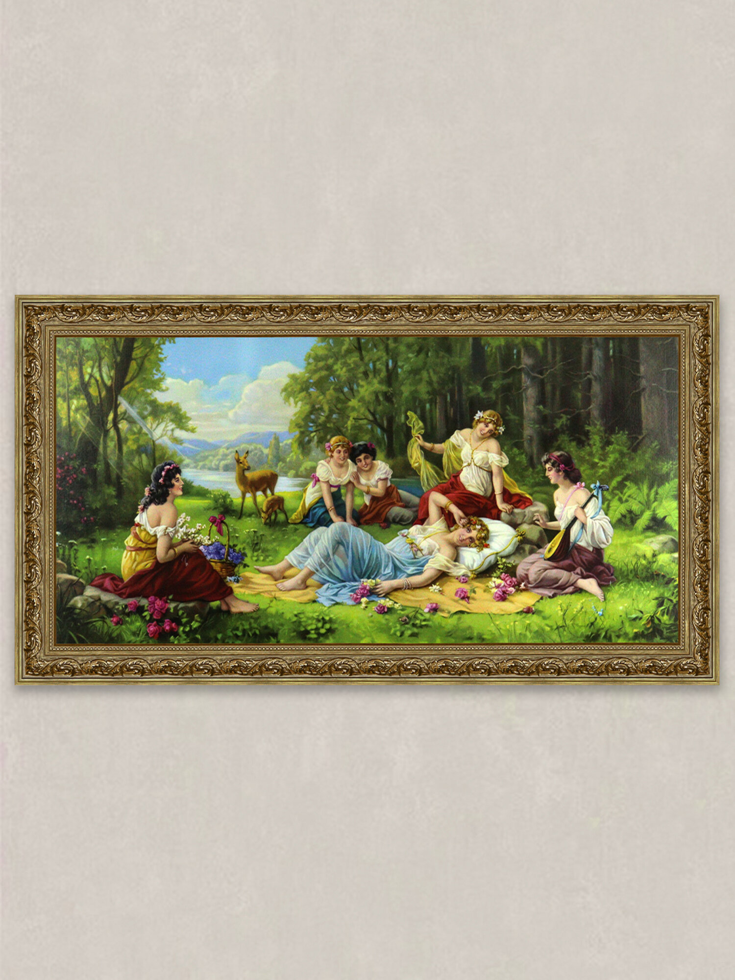 Картина на стену для интерьера Декарт настенный декор панно в раме багете в гостиную ванную детскую для офиса лофт пейзаж абстракция