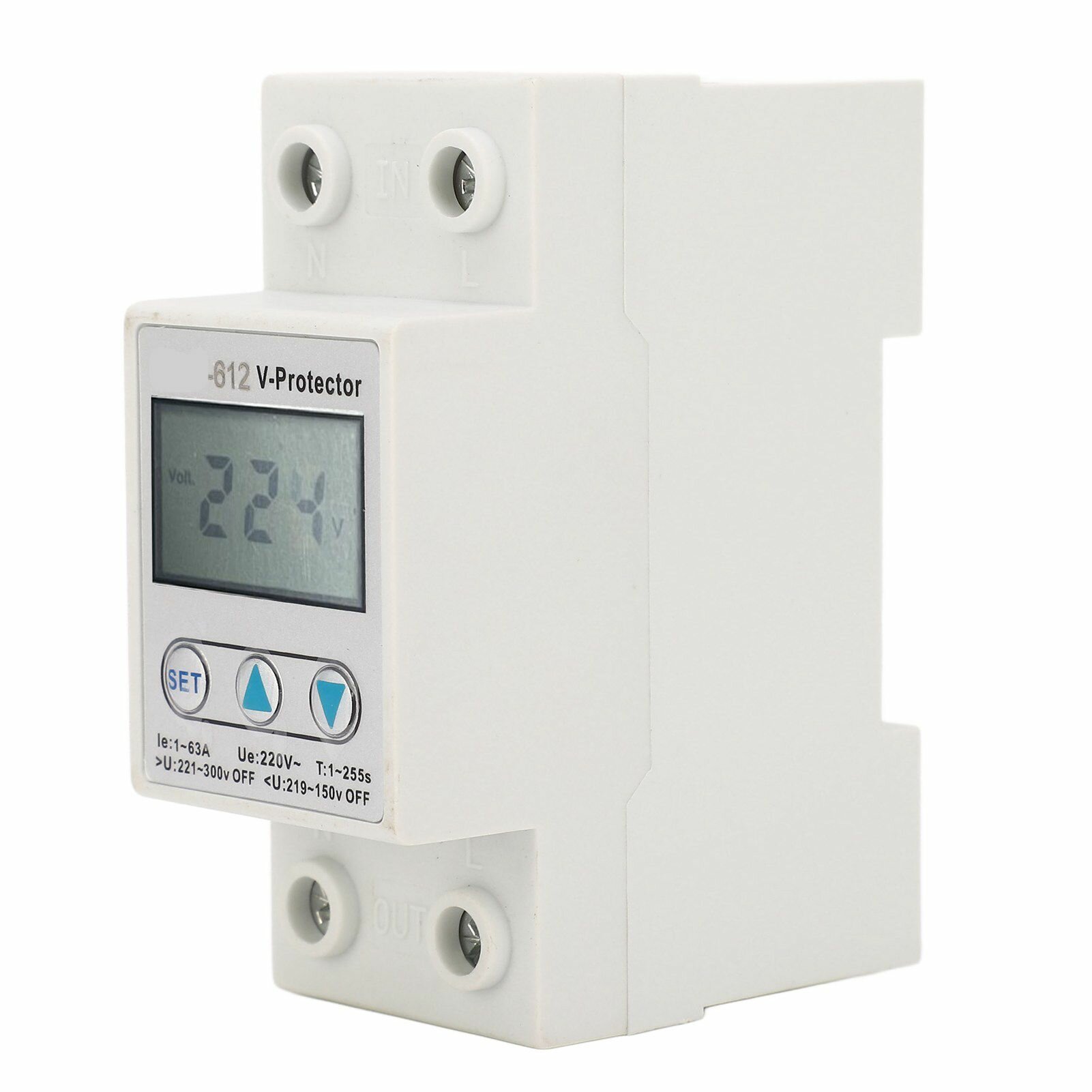 Реле контроля напряжения CHLT-612 (220 В, 63 А, с дисплеем)