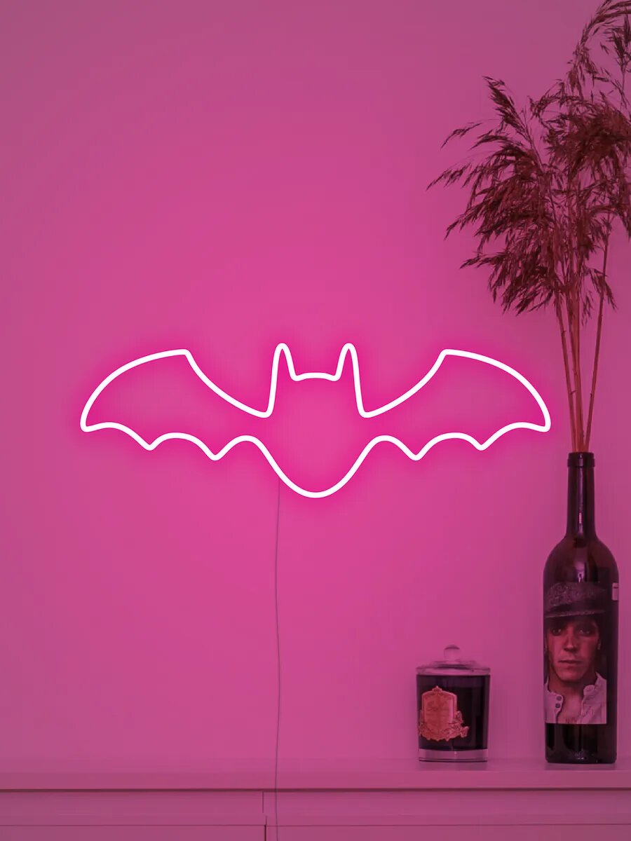 "Летучая мышь" неоновая лампа, светильник