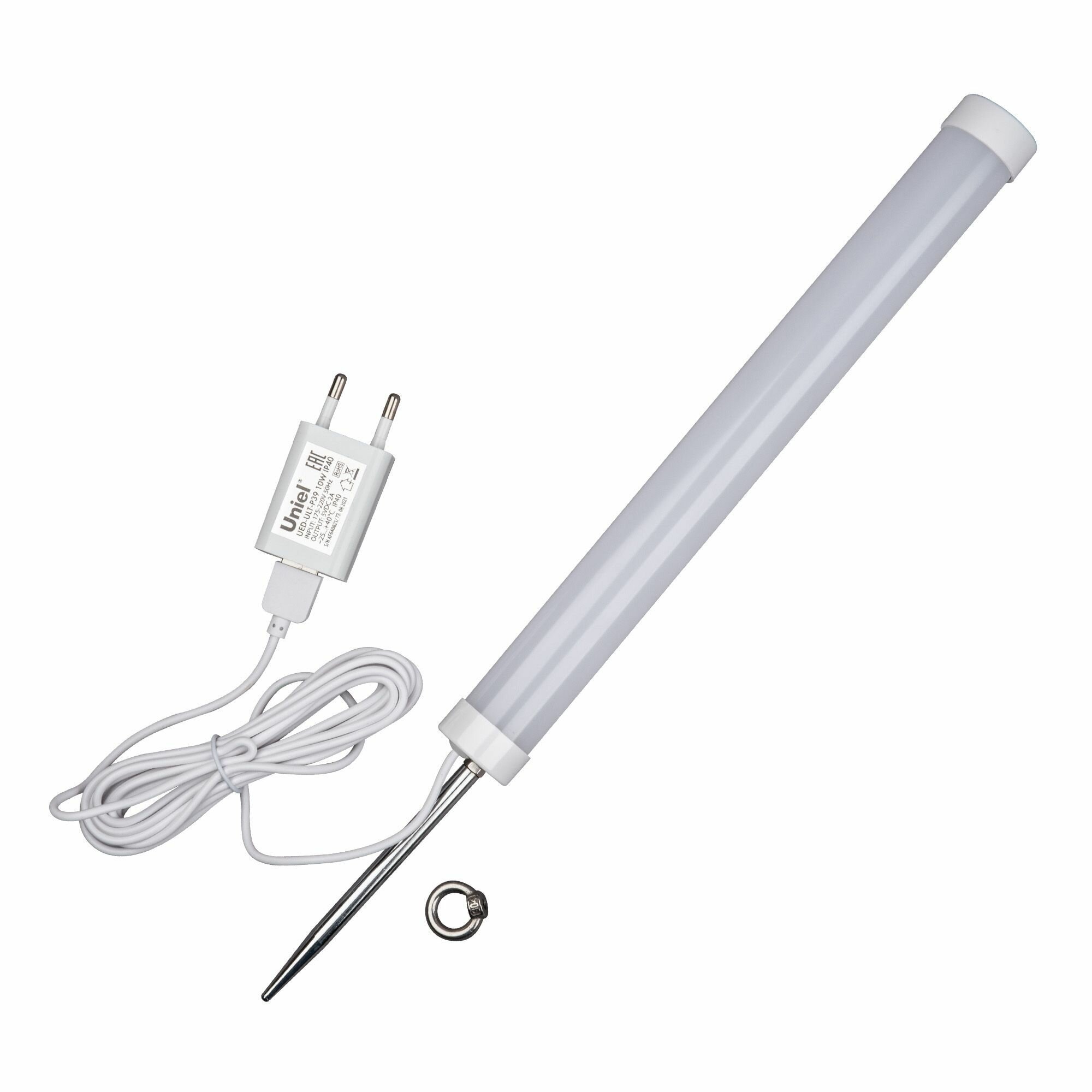 Фитосветильник 6W UL-00009112 ULT-P39-6W-SPLE IP40 WHITE 3M RRP06C00 линейный на колышке спектр для фотосинтеза IP40