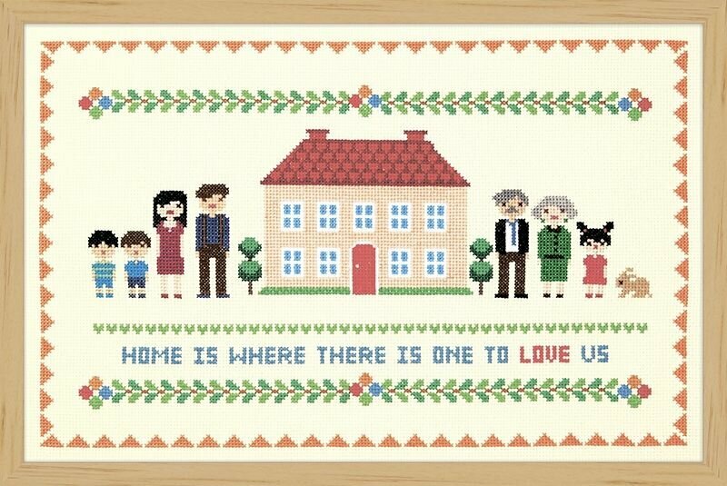 Набор для вышивания крестом Xiu Crafts Дом с красной крышей, 24х36,5 см (ND. XC.2870701)