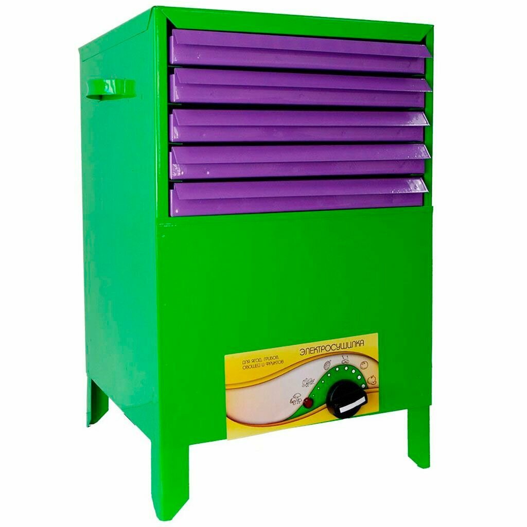 Электросушилка для продуктов УЗБИ "Сухофрукт", для грибов, овощей и фруктов, 20 л, 31х31х47 см, 5 выдвижных поддонов, 450 вт, горизонтальная загрузка