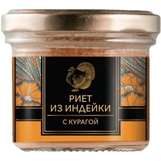 Риет Perva из индейки с курагой стекло 100 г