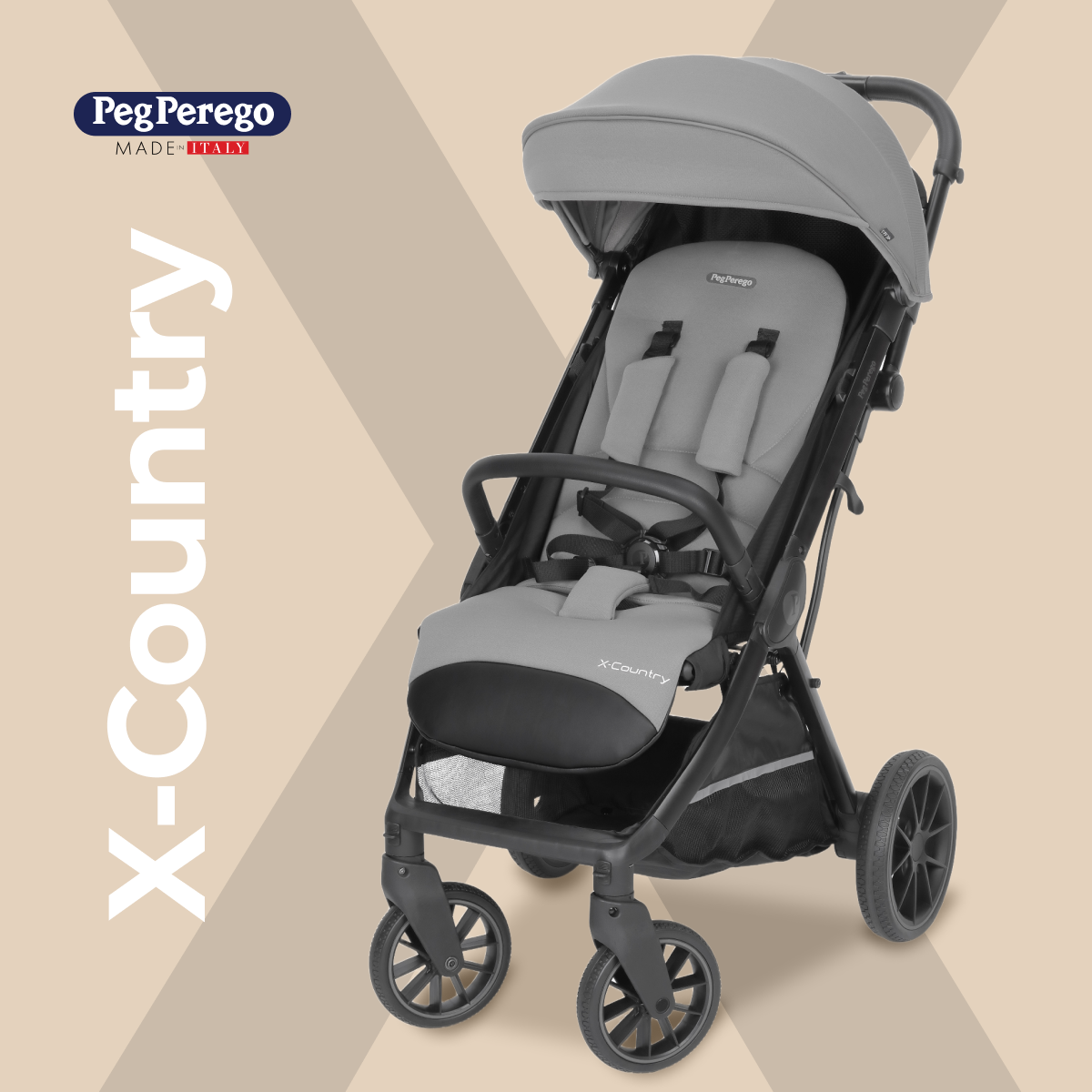 Прогулочная коляска Peg Perego X-Country Mercury, цвет: серый