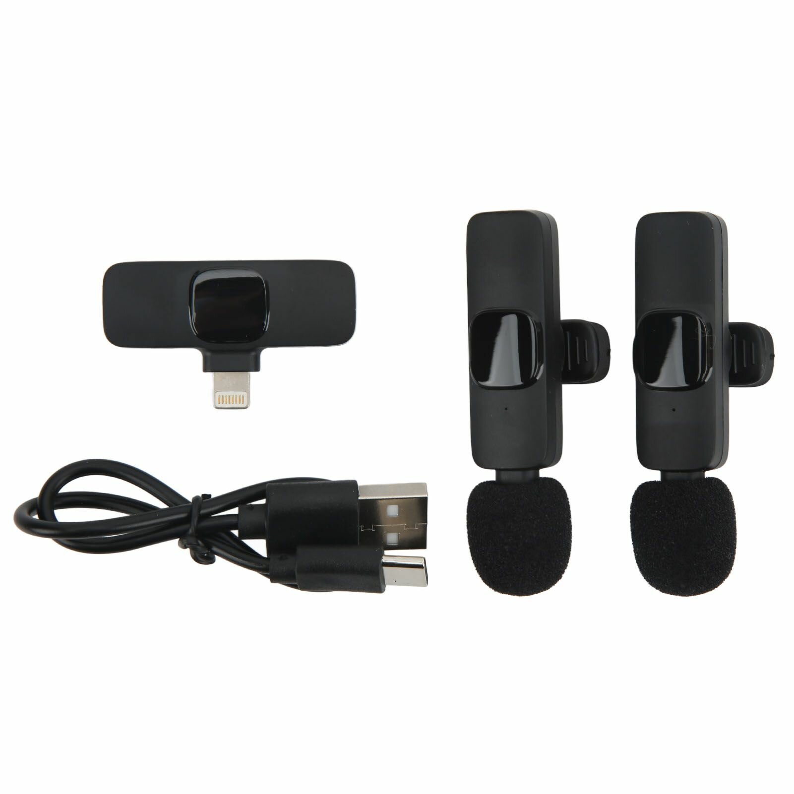 Беспроводной петличный микрофон для прямой трансляции на открытом воздухе, универсальный для смартфонов и планшетов, петличный микрофон K9 для порта IOS, совместимость с 2 устройствами, 1 приемник