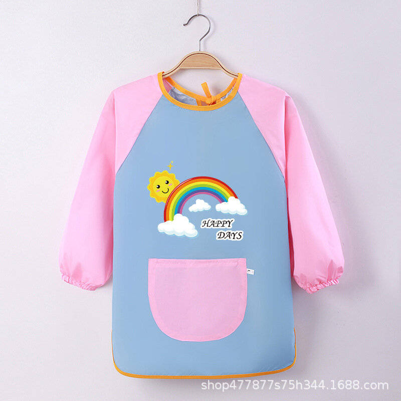 Комбинезон для рисования "Радуга", непромокаемый, голубой с розовым, размер XXL