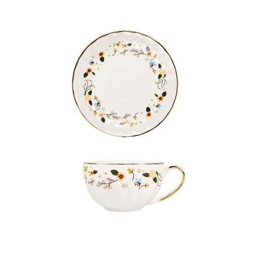 Bone China Креативные кофейные чашки роскошный английский чайный набор Kubek Do Kawy Домашняя посуда BD50