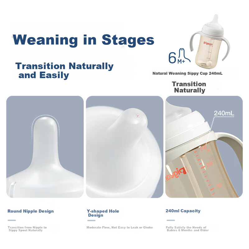 Pigeon новорождённые набор бутылочек стеклянная+PPSU 3 Bottles 2 Nipples 2 Accessories Suitable for 0 - 1.5 Years Old