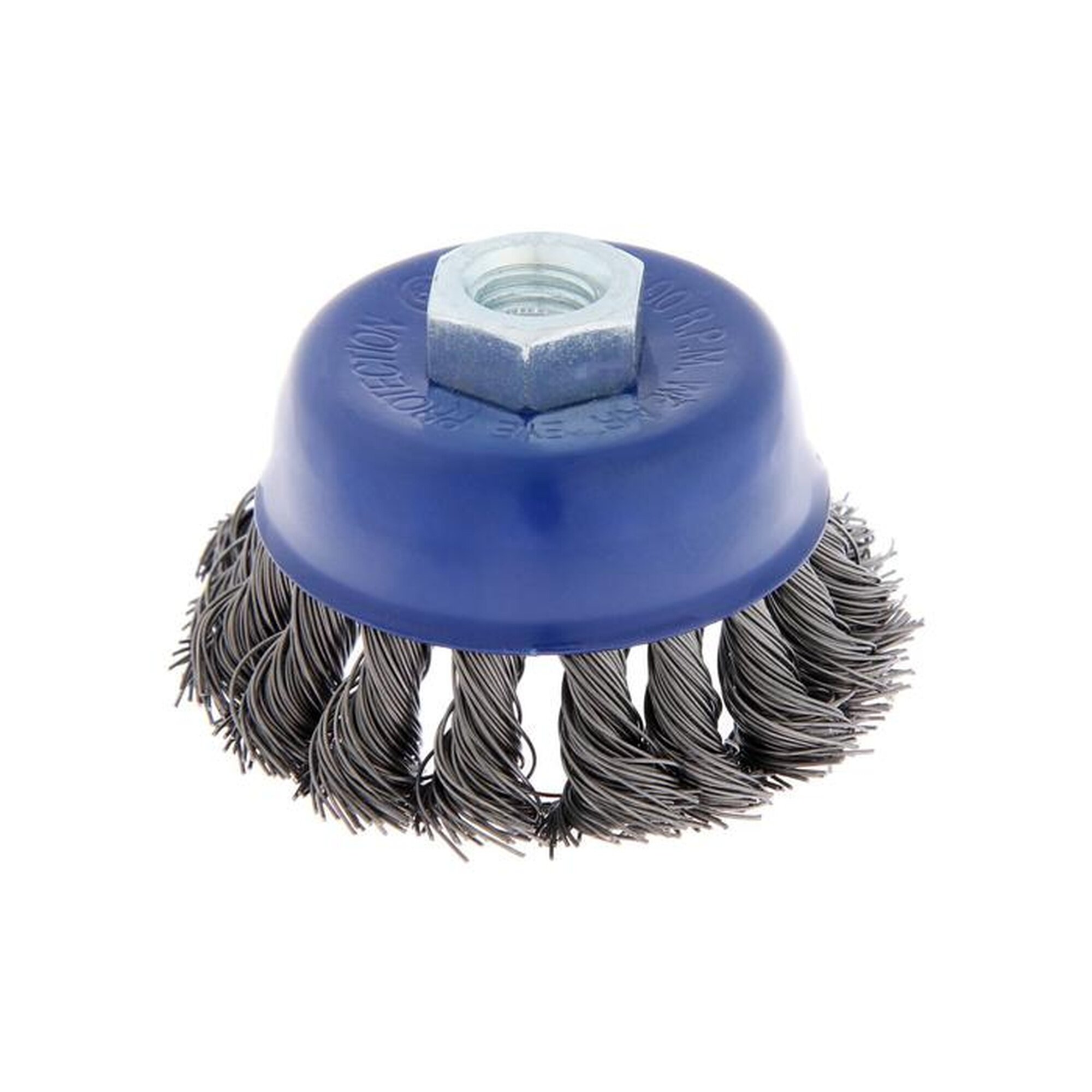 Щетка металлическая для УШМ тундра, крученая проволока, "чашка", М14, 75 мм