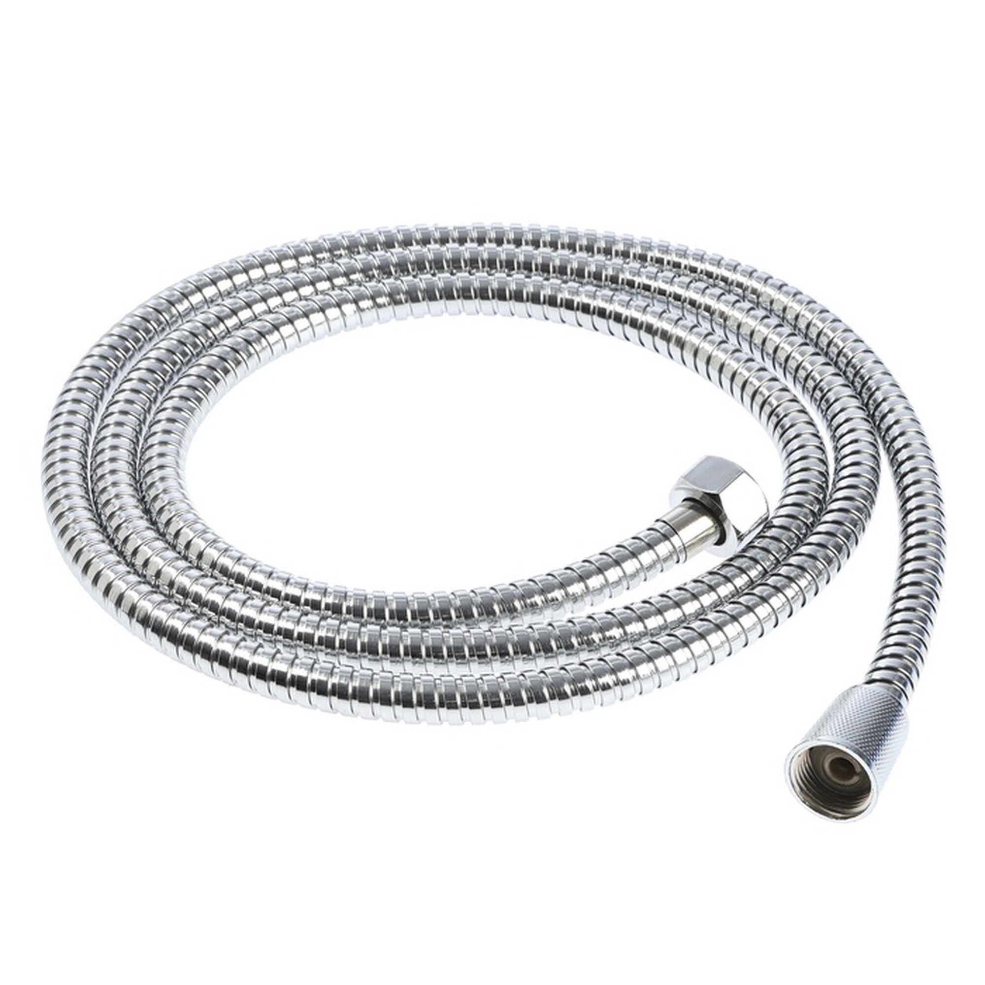 Душевой шланг ZEIN Z2788, 200 см, 1/2", пластик втулка и гайка, нержавеющая сталь, хром, Имп/Имп