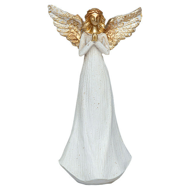 LEFARD Ангел полистоун белая фигурка 8,5х5,5х16 см декоративная статуэтка для интерьера