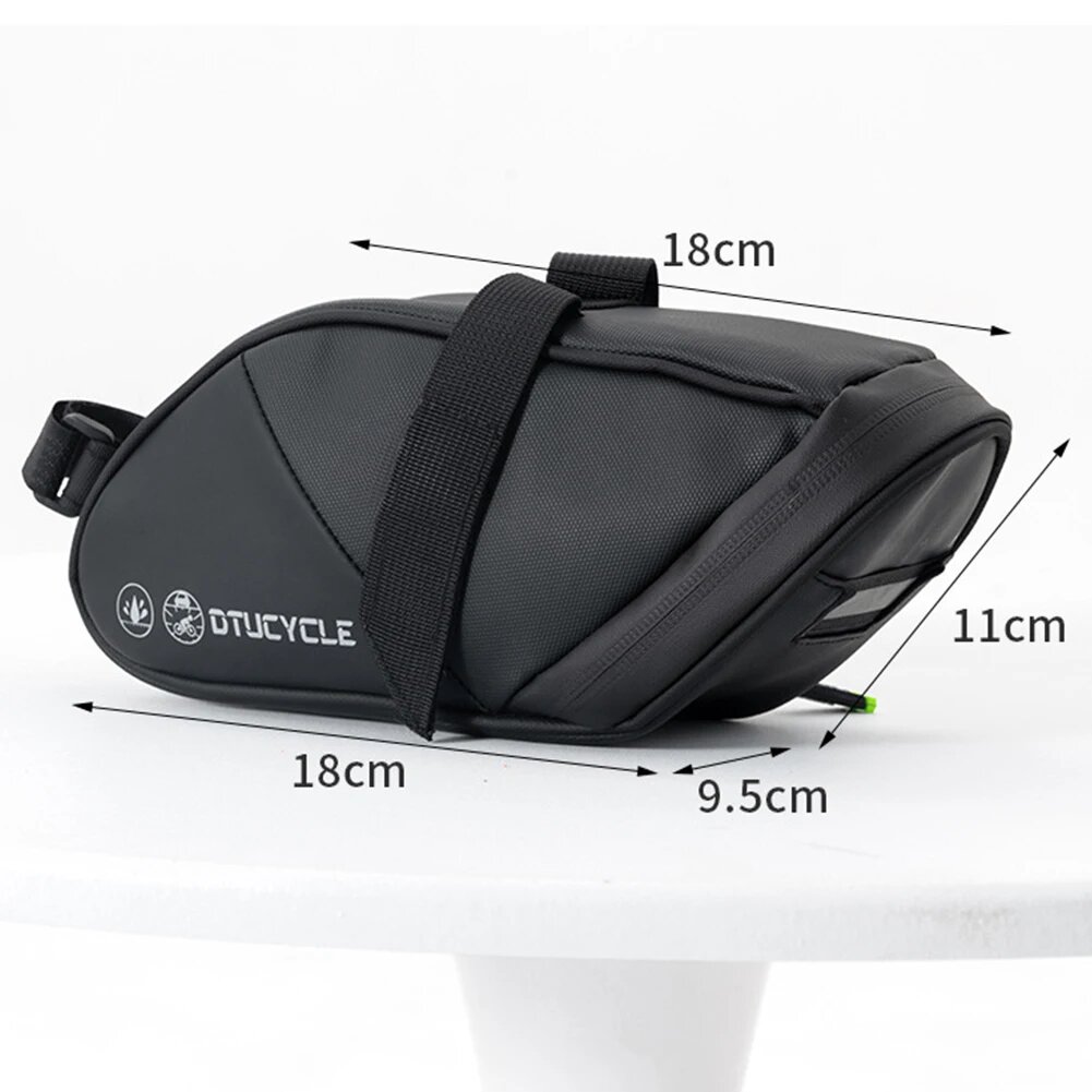 Сумка для велосипеда под сиденьем Сумка для велосипедного горного инструмента Сумка для сиденья большой емкости со светоотражающей полосой Сумка для седла шоссейного велосипеда Нейлоновая сумка