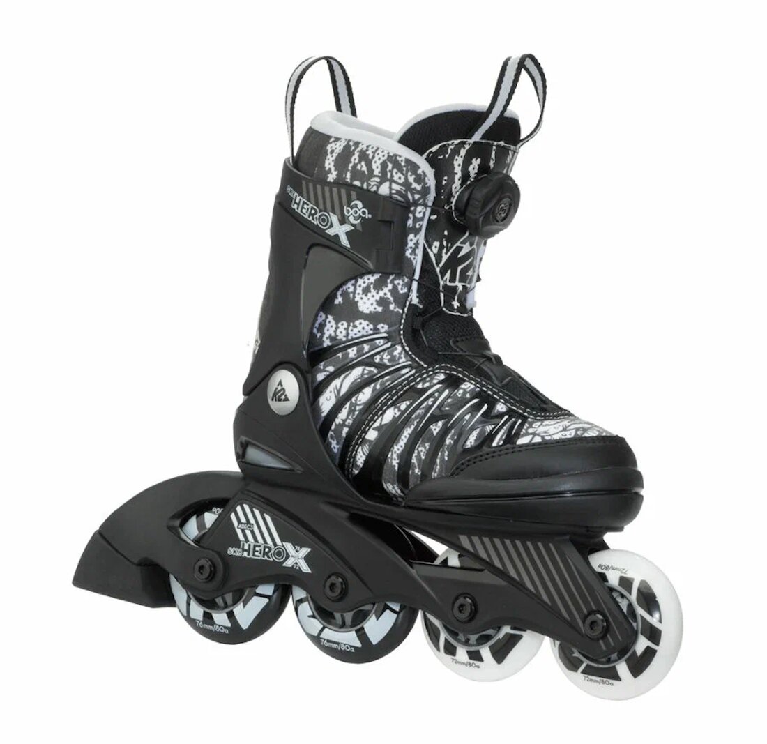 Детские раздвижные ролики K2 SK8 Hero X Boa - Black/White р. 32-37
