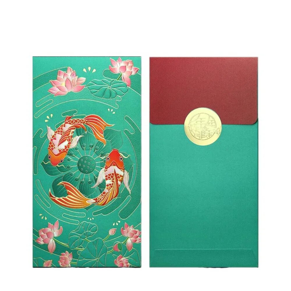 Красные конверты для денег Китайский Новый год 6 шт.