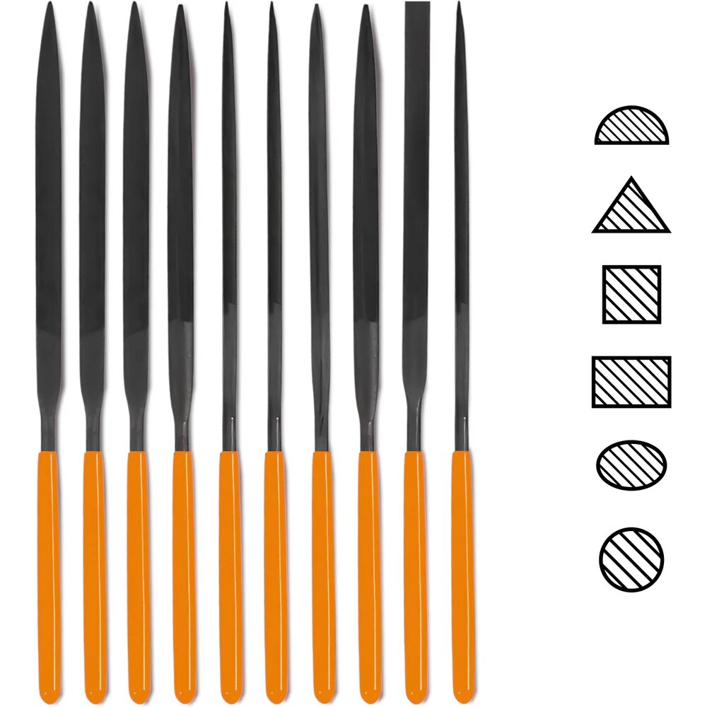 Набор надфилей RAGE 140 мм 10 шт, зачистки и обтачивания