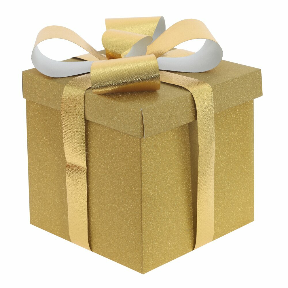 Коробка подарочная (бумага 350г/м2), L25 W25 H25 см
