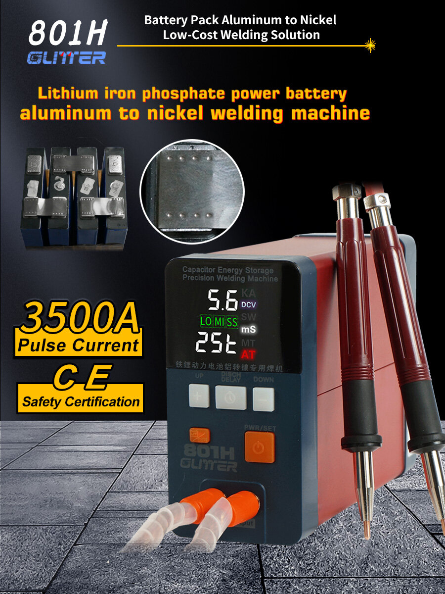 Сварочный аппарат Glitter 801H, импульсный, для сварки алюминия и никеля