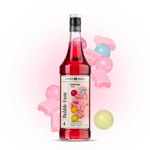 Сироп «Баббл Гам» стекло; 1000мл (Pinch&Drop, страна Россия)