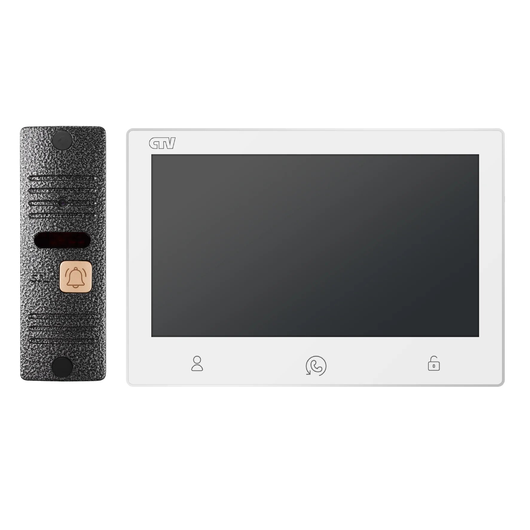 CTV-DP3713 Astra Plus (белый+серебро) Комплект видеодомофона