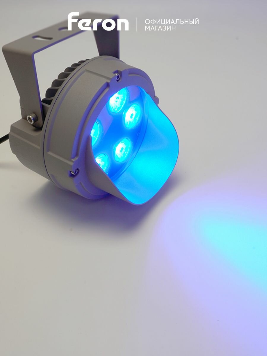 Светодиодный светильник ландшафтно-архитектурный 85-265V 10W синий IP65 Feron LL-700 51783