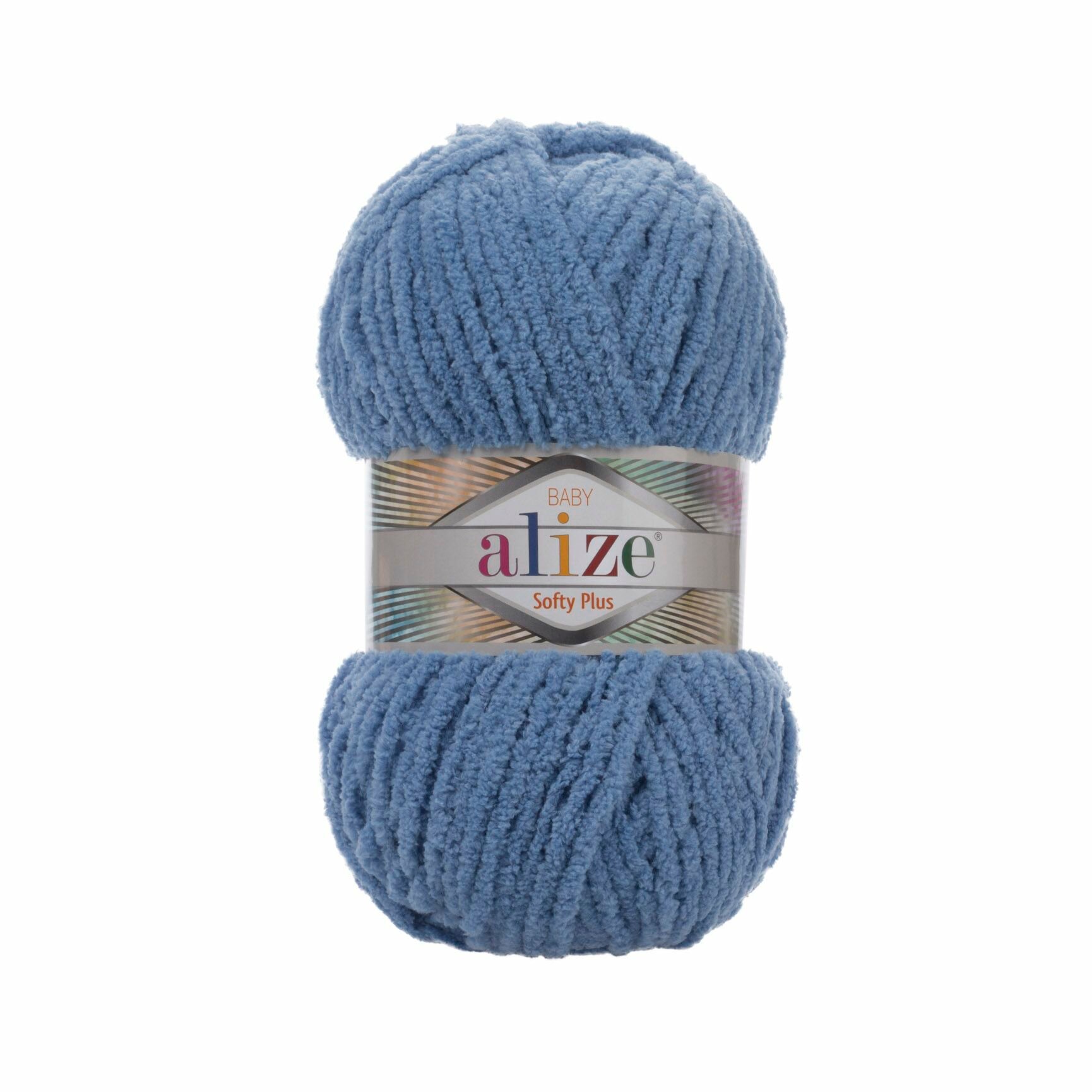 Пряжа для вязания Softy Plus Alize 1 моток (120 м, 100 гр), цвет 374 джинс