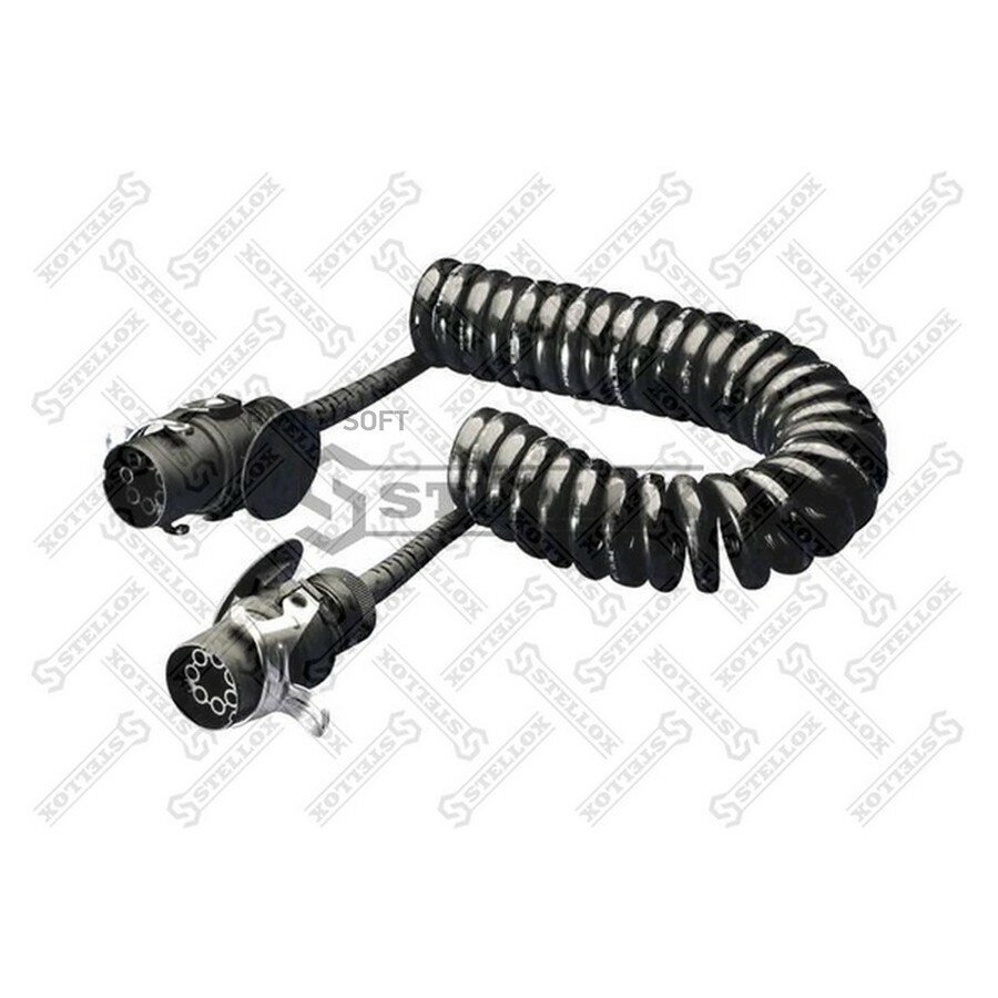88-01602-SX_кабель спиральный! EBS 77 полюсов, пласт, с 2 штекерами 24V, L=4500max, ISO4091.6722.7638 от официального дистрибьютора, STELLOX, артикул 8801602SX