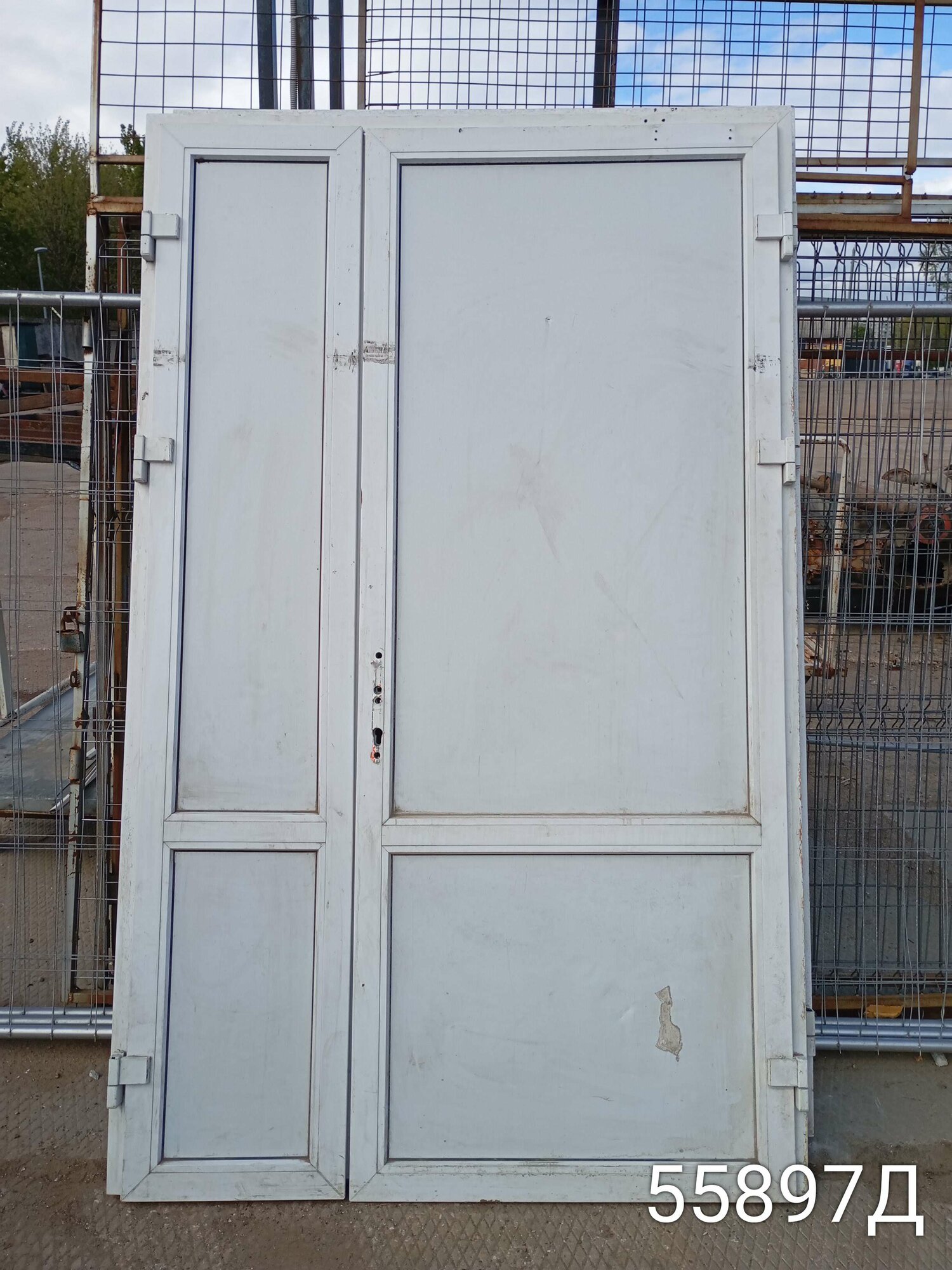 Пластиковые Двери Б У 2320(в) х 1440(ш) Входные Штульповые Сэндвич-панель