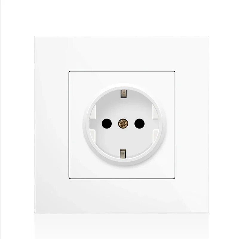 Настенная розетка европейского стандарта с USB-зарядкой для дома, USB-электрическая вилка Type-c 2,1 А, 220 В, двойная USB-розетка, настенная розетка в России, Испании, панель ПК white