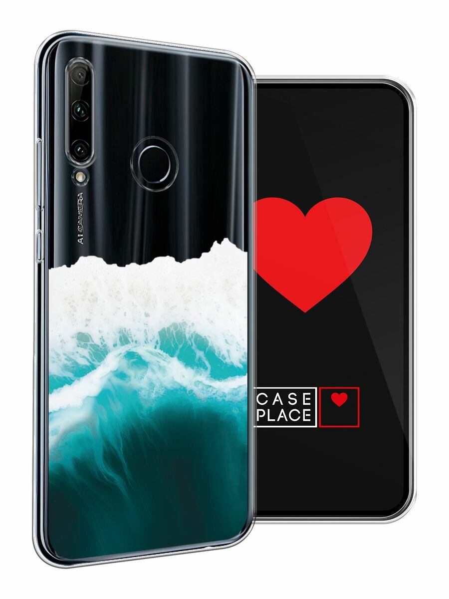 Чехол на Honor 10i/20 Lite 2019/20e/Huawei P Smart Plus 2019 / Хонор 10i с принтом "Большая волна", прозрачный — фото 1