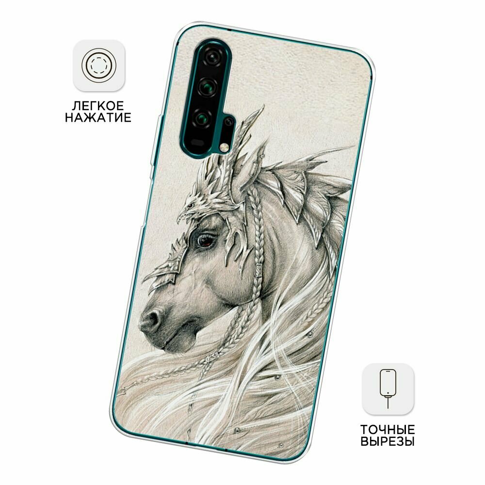 Чехол на Honor 20 Pro / Хонор 20 Про с принтом Мифическая лошадь — фото 1
