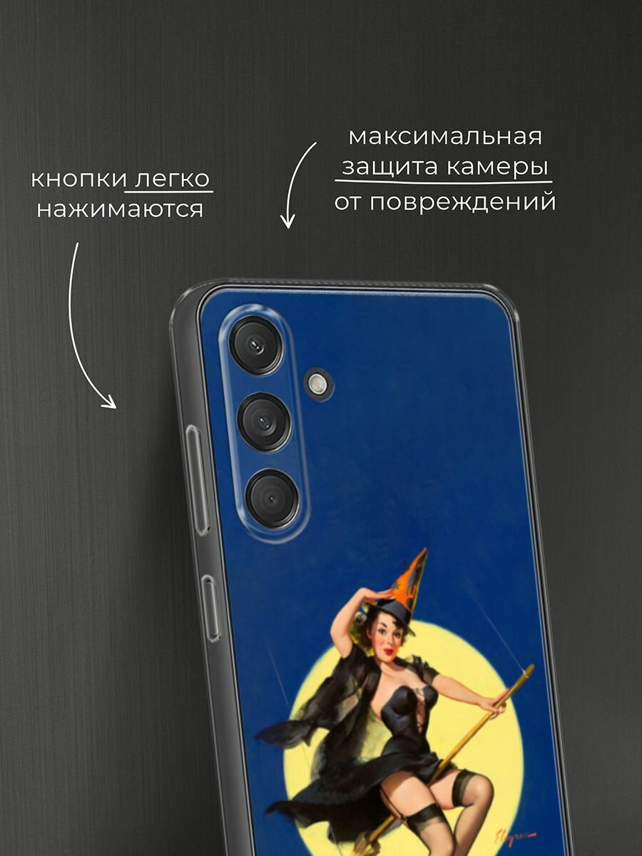 Чехол на Samsung Galaxy M55 / Самсунг M55 с принтом Pin-Up Witch — фото 1