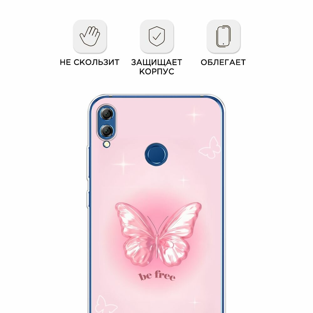 Чехол на Honor 8X / Хонор 8Х с принтом "Be free butterfly 1" — фото 1