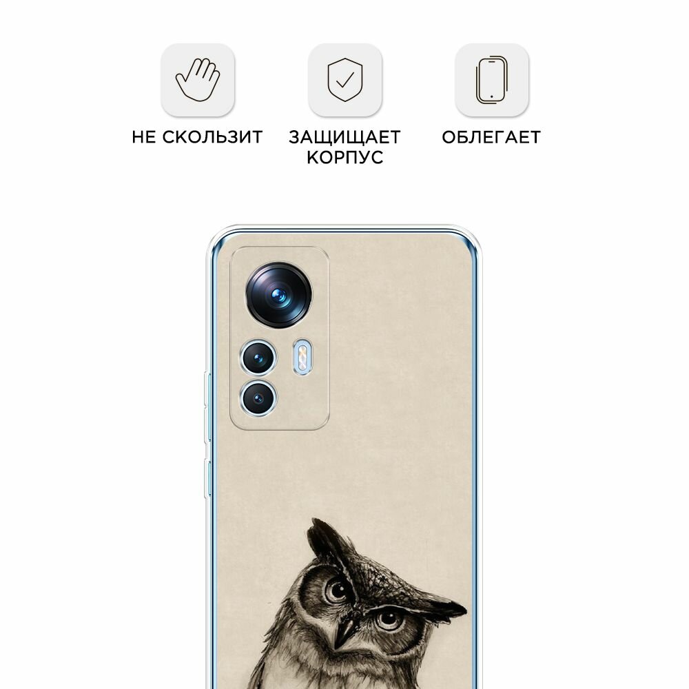 Чехол на Xiaomi 12T/12T Pro / Сяоми 12T/12T Про с принтом "Сова" — фото 1