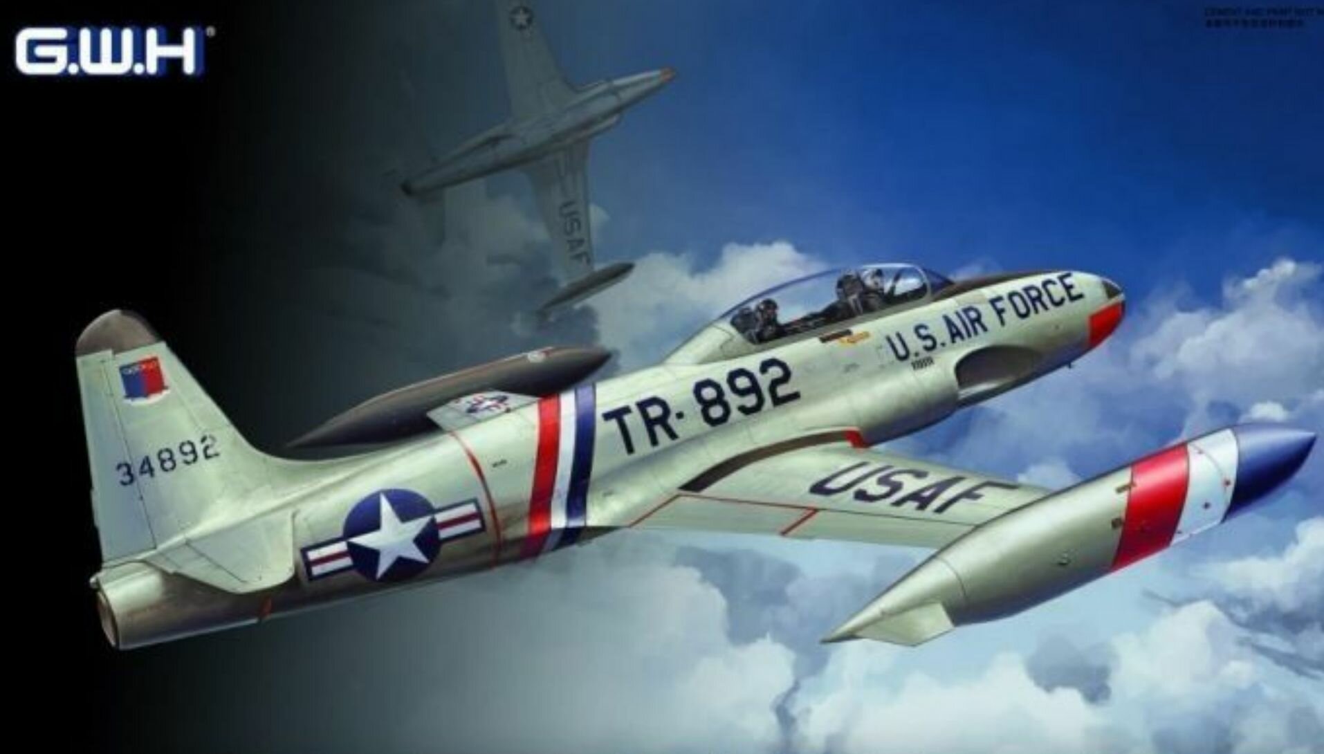 Great Wall Hobby L4819 1/48 Модель сборки самолёта T-33A "SHOOTING STAR" (ранняя версия)