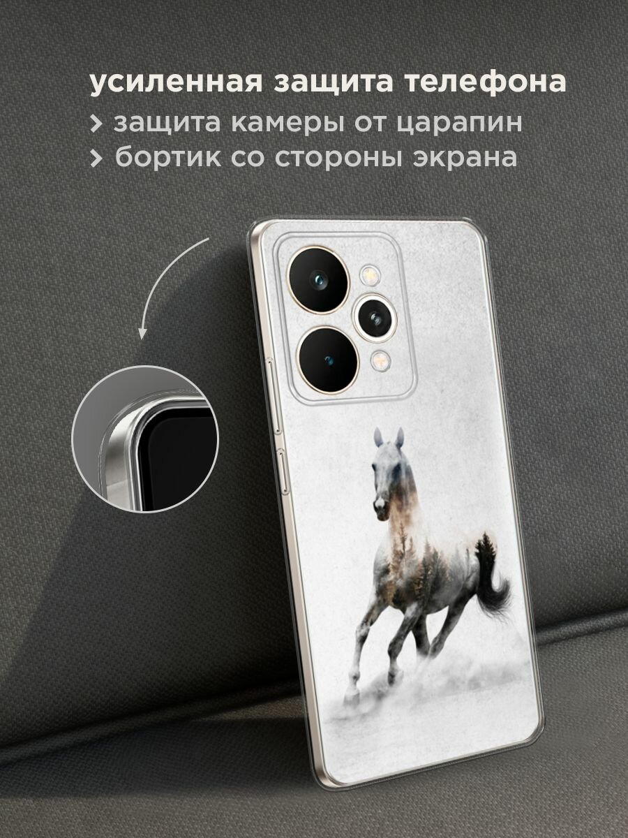 Чехол на Realme 15 Pro / Реалми 15 Про с принтом "Лошадь лес" — фото 1
